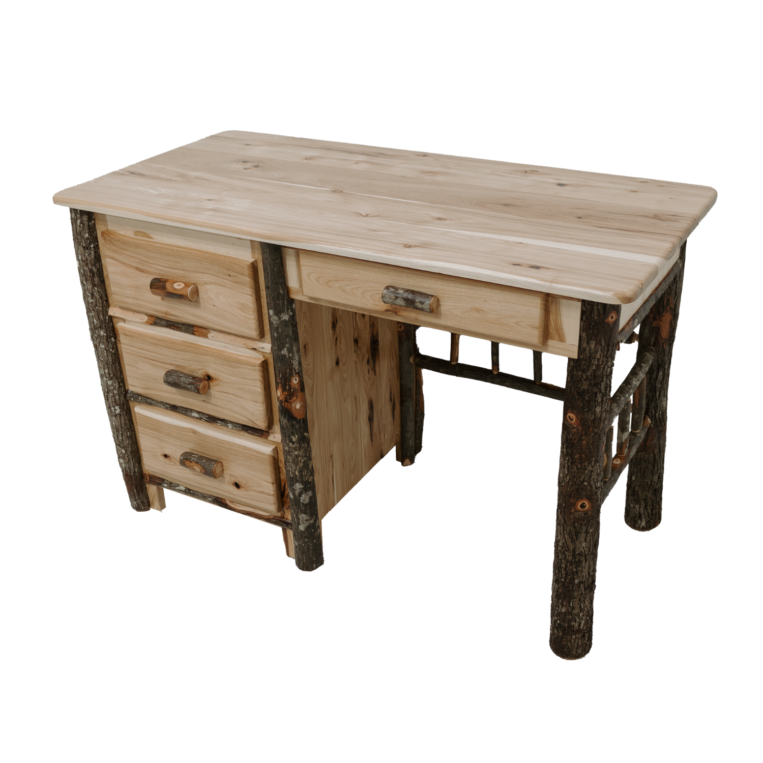 Hickory Log Student Desk | Mountain Top Furniture