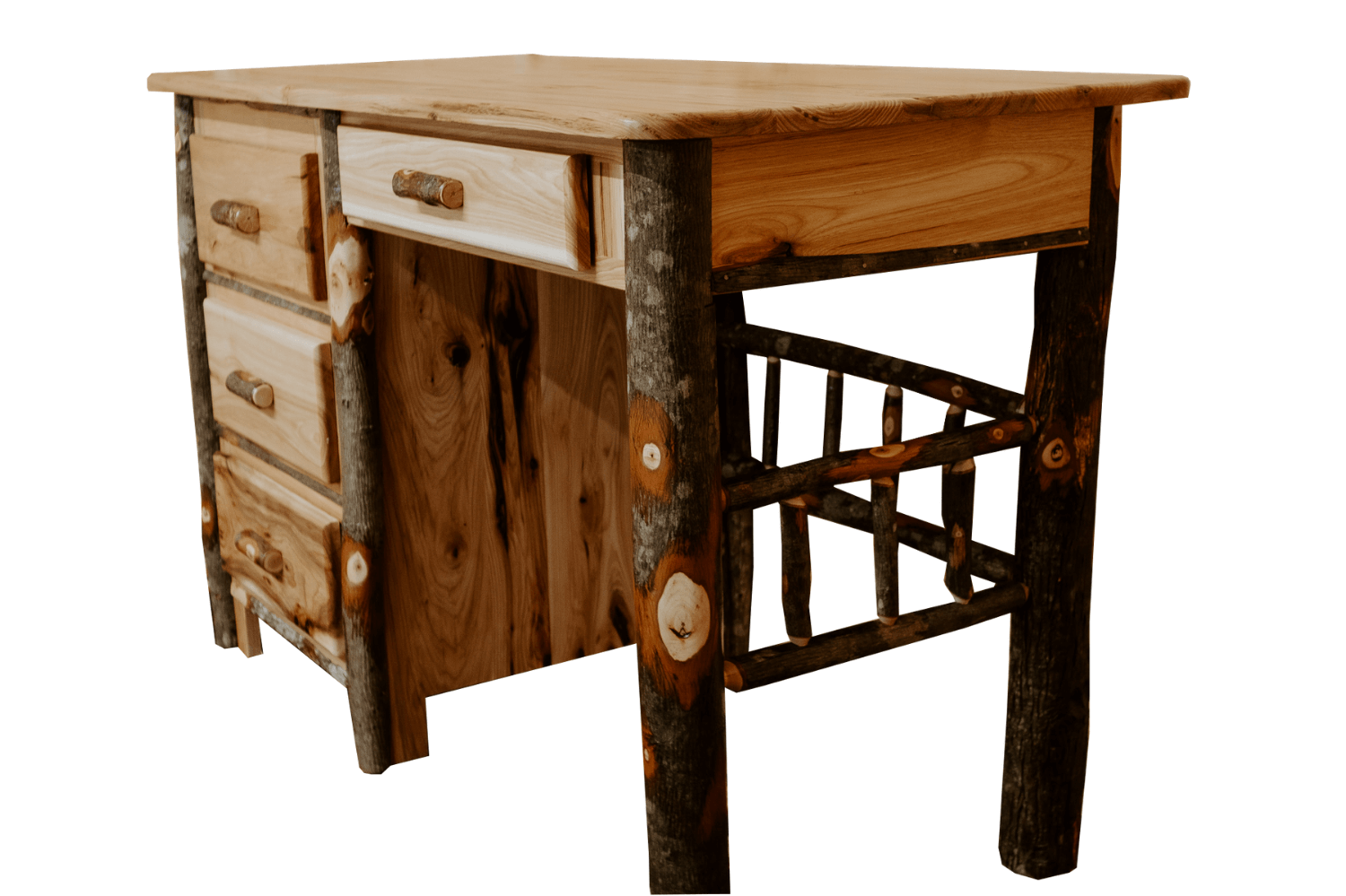 Hickory Log Student Desk | Mountain Top Furniture