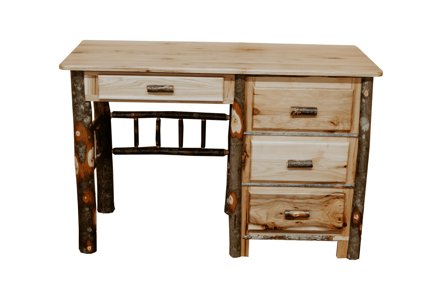 Hickory Log Student Desk | Mountain Top Furniture