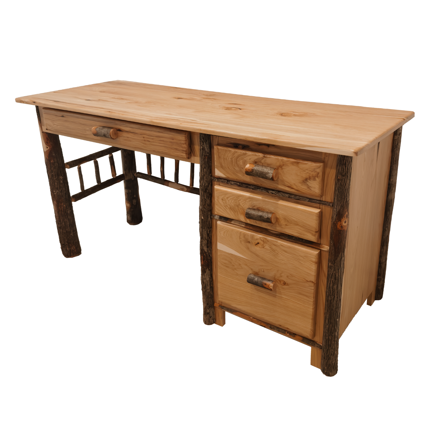Hickory Log Student Desk | Mountain Top Furniture