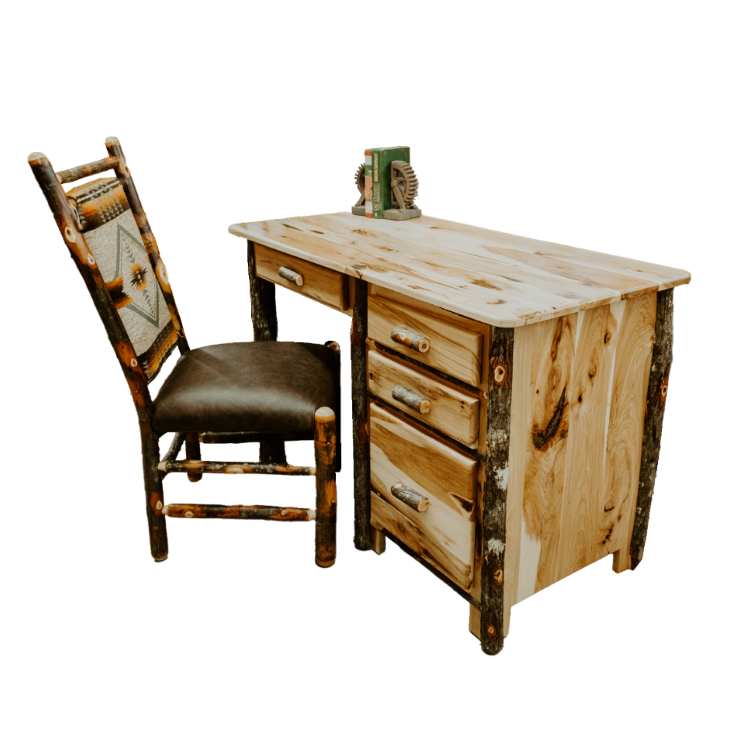 Hickory Log Student Desk | Mountain Top Furniture